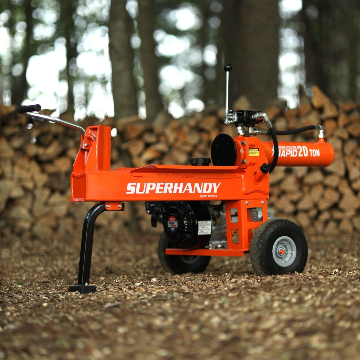 20 Ton Gas Log Splitter - 7HP 209CC, 20" Max Log Length | SuperHandy ...