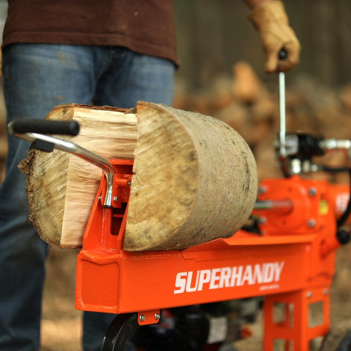 20 Ton Gas Log Splitter - 7HP 209CC, 20" Max Log Length | SuperHandy ...