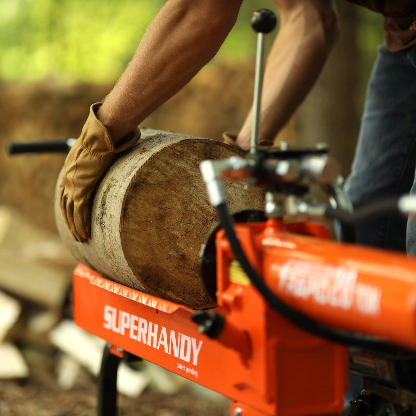 20 Ton Gas Log Splitter - 7HP 209CC, 20" Max Log Length | SuperHandy ...