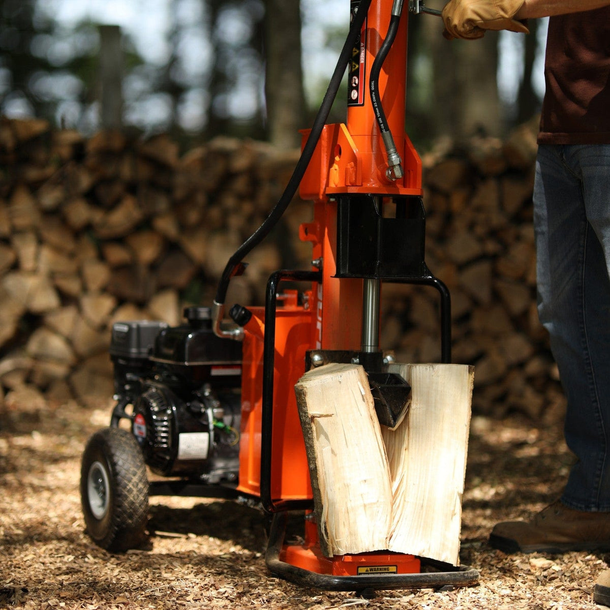 25 Ton Gas Log Splitter - 7HP 209CC, 20" Max Log Length | SuperHandy ...