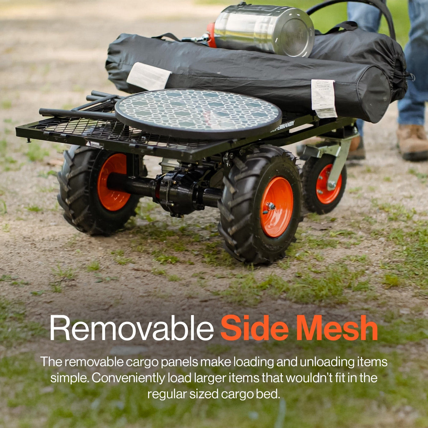 SuperHandy 48V AGM Electric Utility Cart | Heavy-Duty Power Wagon, 660 ...