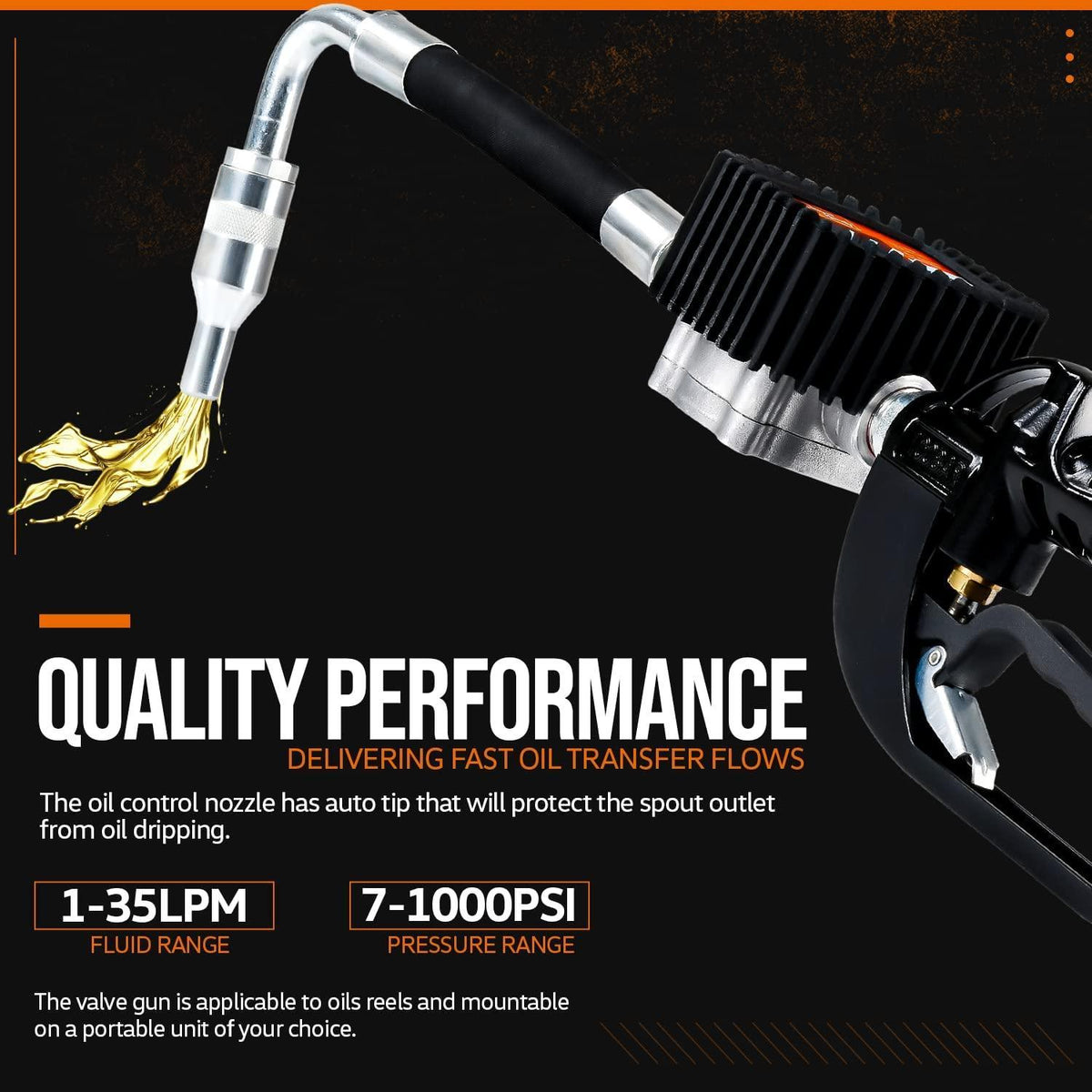 Digital Oil Gun - 10GPM, 1/2" Inlet | SuperHandy - SuperHandy