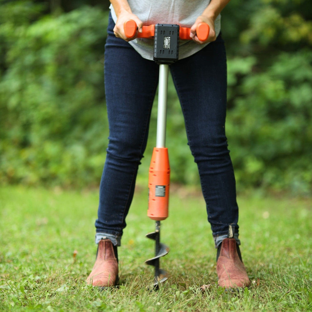 Electric Earth Auger - 20V 4Ah Battery, 12" x 3" Bit | SuperHandy ...