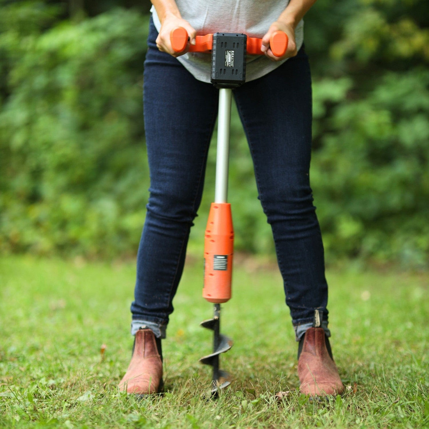 Electric Earth Auger - 20V 4Ah Battery, 12" x 3" Bit | SuperHandy ...