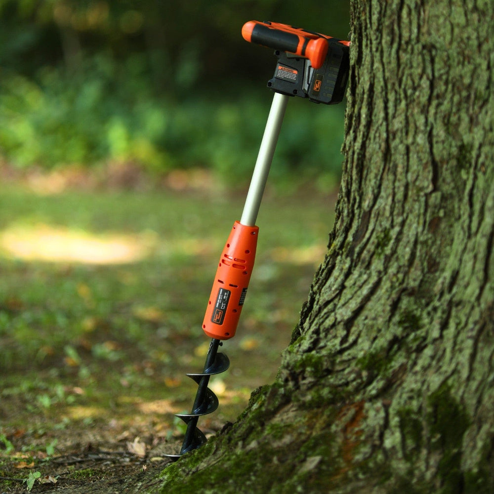 Electric Earth Auger - 20V 4Ah Battery, 12" x 3" Bit | SuperHandy ...
