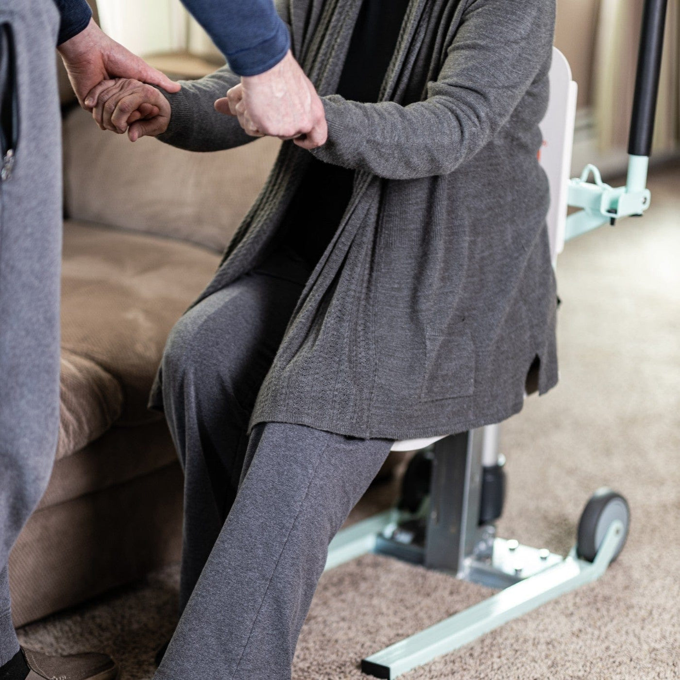 SuperHandy Electric Floor Lift Standing Aid for Seniors & Disabled ...
