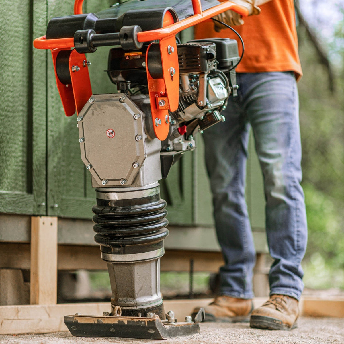 Jumping Jack Tamping Rammer Pro - 7HP 209CC Engine High Impact Soil Co ...