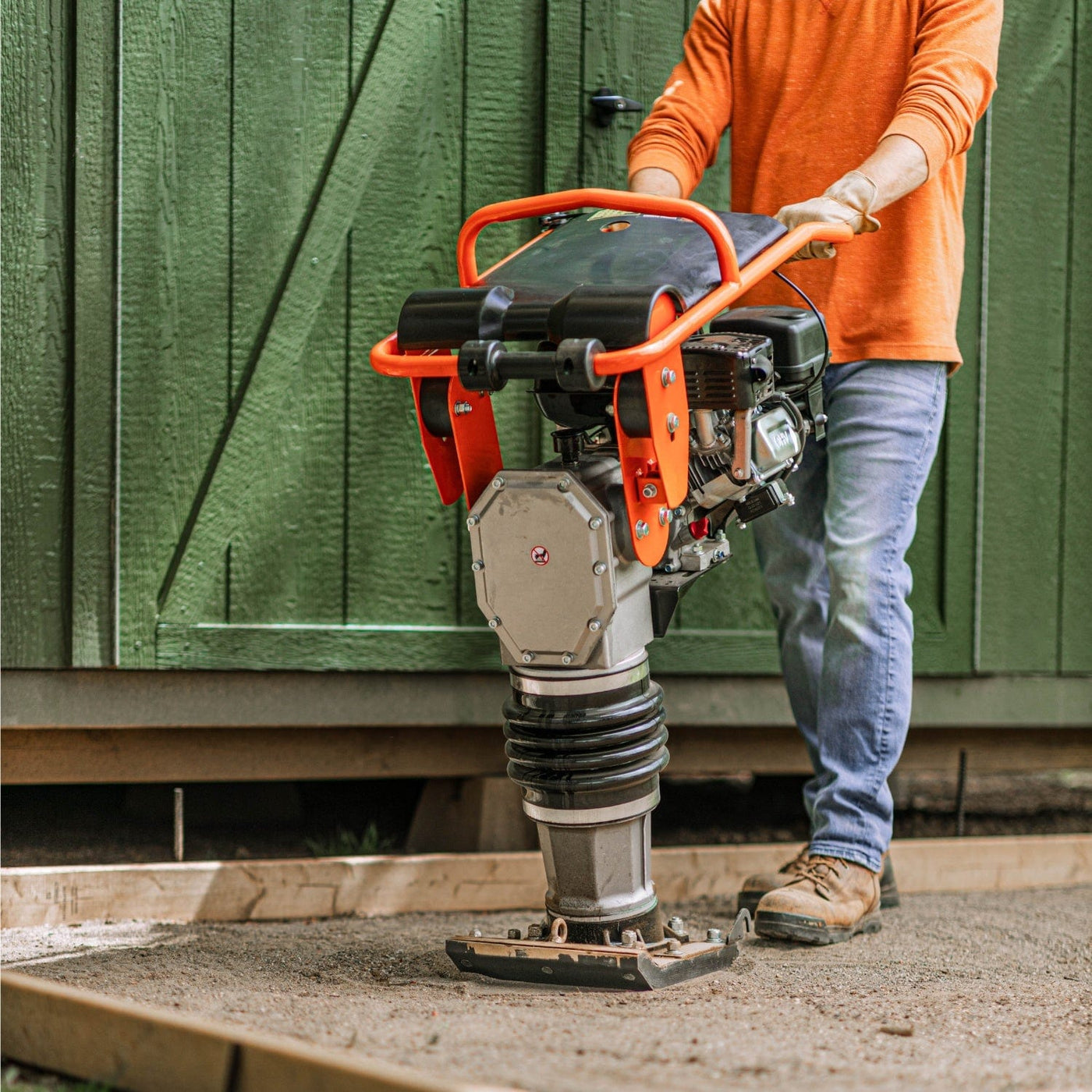 Jumping Jack Tamping Rammer Pro - 7HP 209CC Engine High Impact Soil Co ...