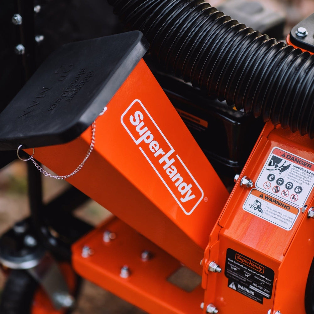 Leaf Vacuum & Wood Chipper - 7HP Engine, Chips 2” Branches - SuperHandy