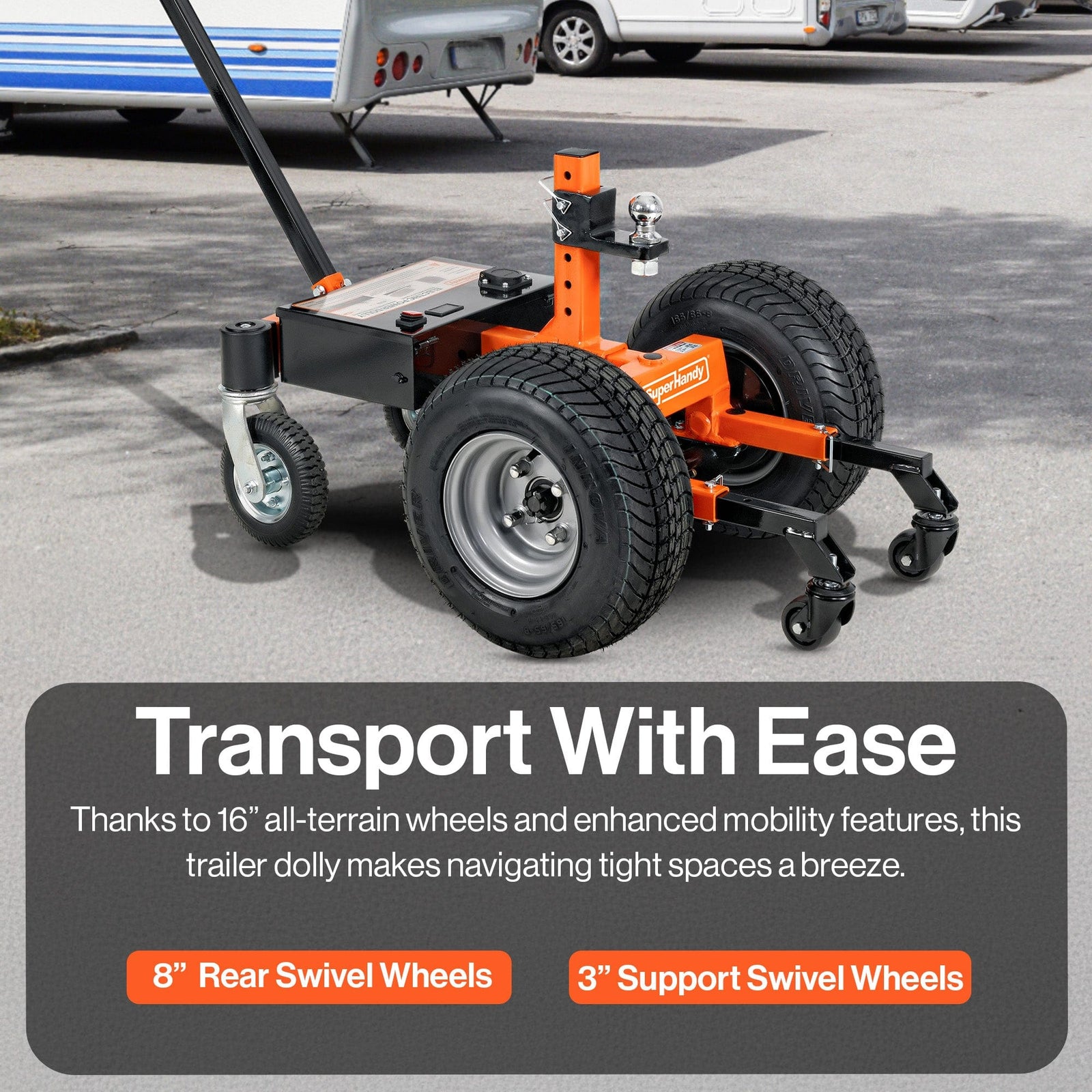 Electric Trailer Dolly Pro - 24V 9Ah Battery, 7500Lbs Towing Capacity ...