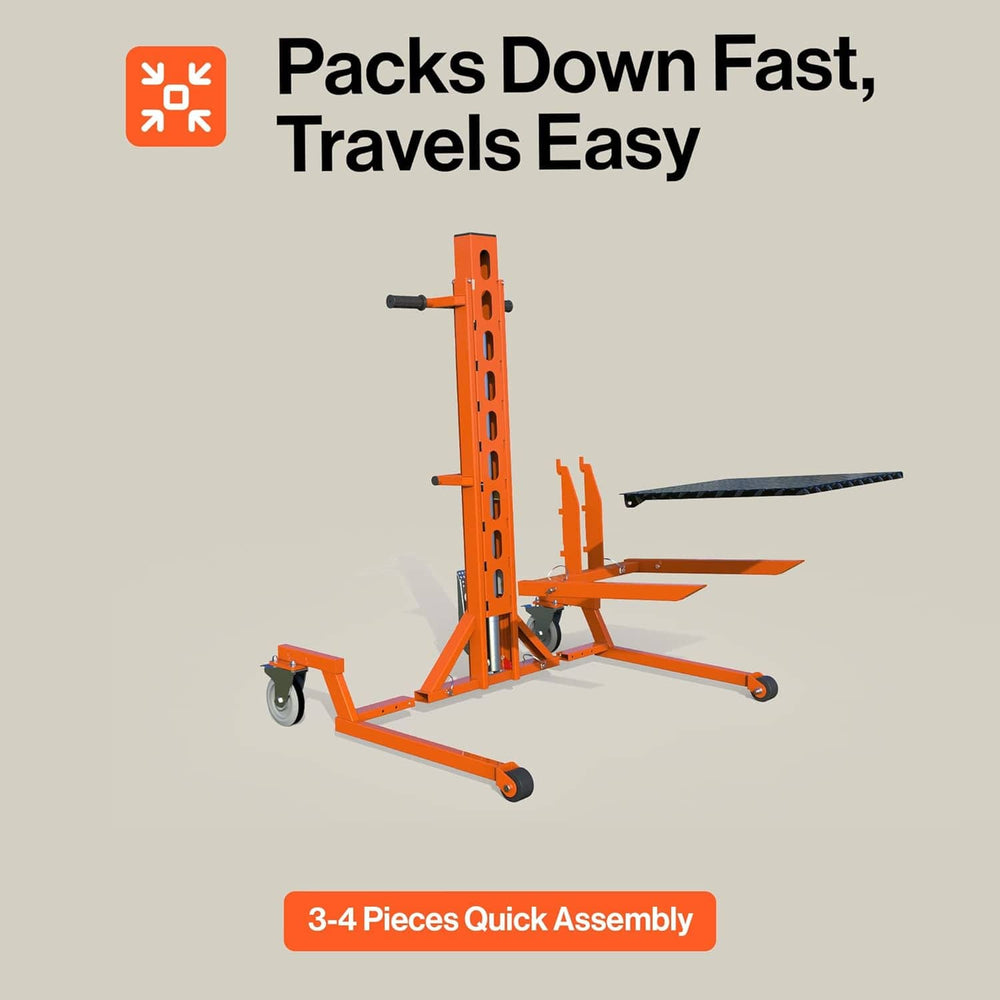 SuperHandy Hydraulic Material Lift Stacker, Portable Forklift – 550 lb ...