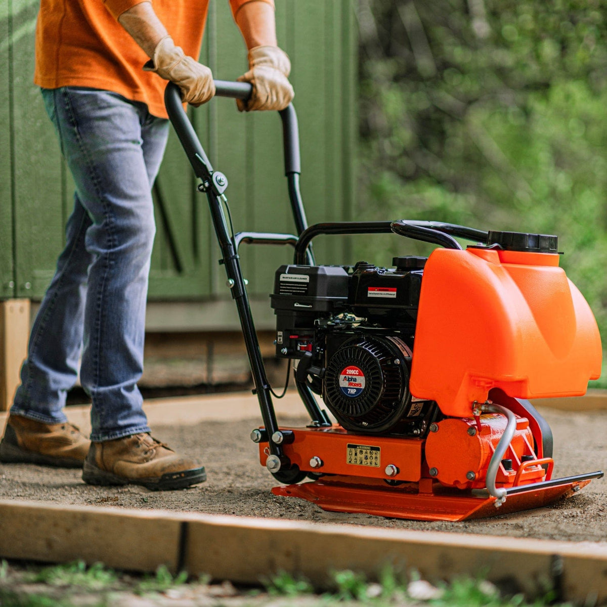 Plate Compactor - 7HP 209CC, 12" Max Tamper Depth, Water Tank ...