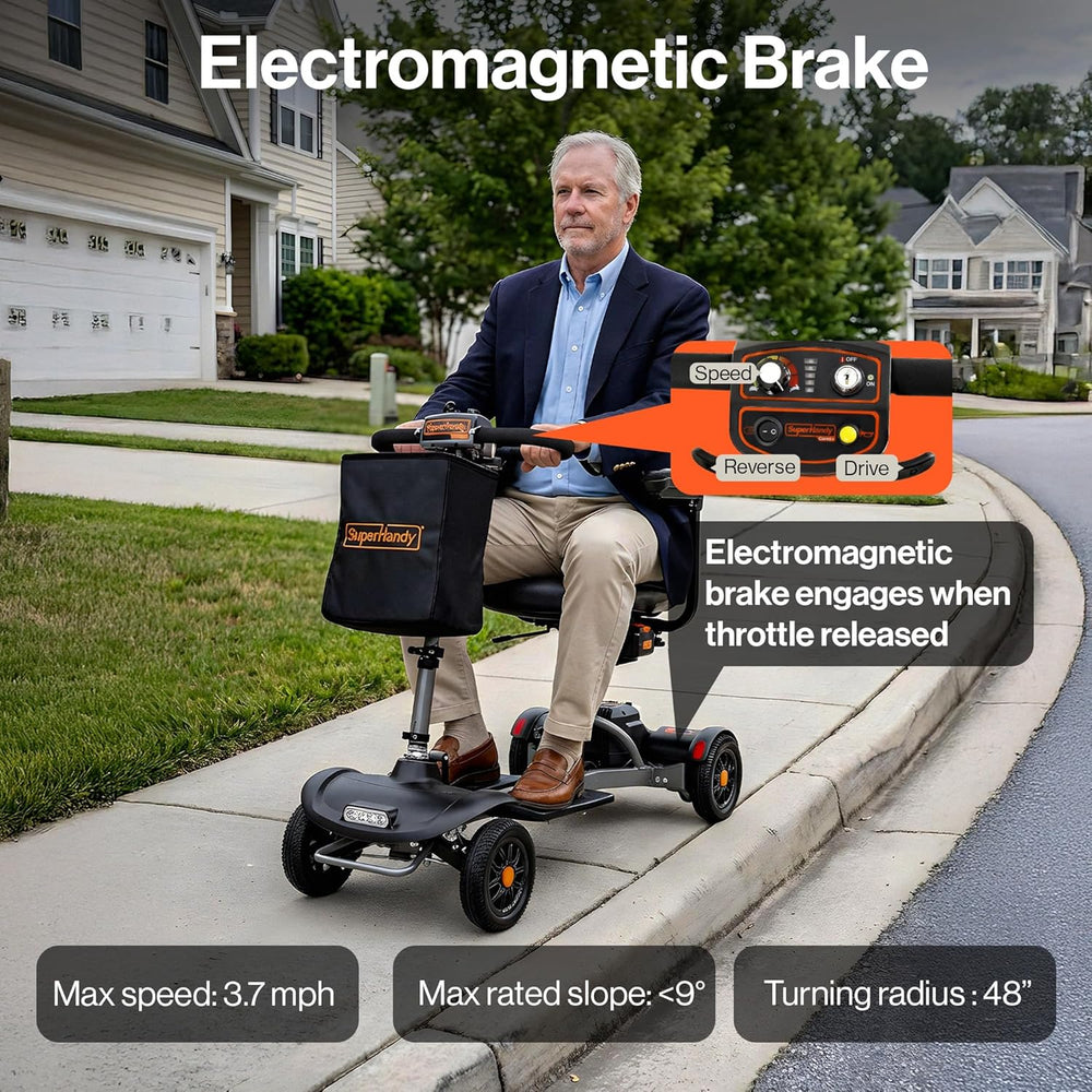 SuperHandy Passport Flex 4 Wheel Power Mobility Scooter - SuperHandy