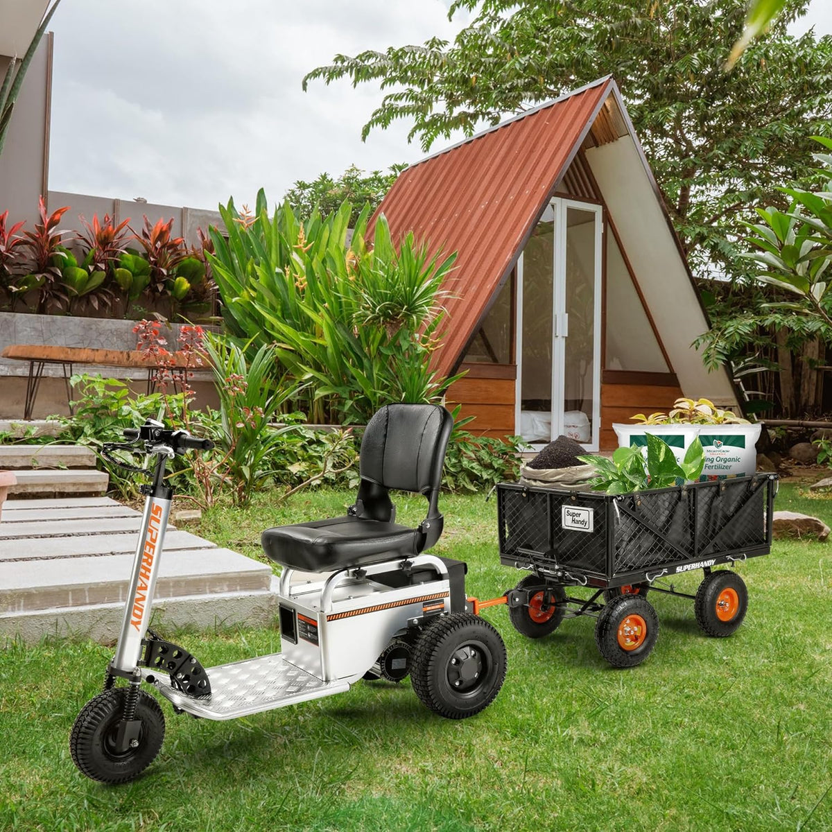 Towable Garden Cart | SuperHandy - SuperHandy